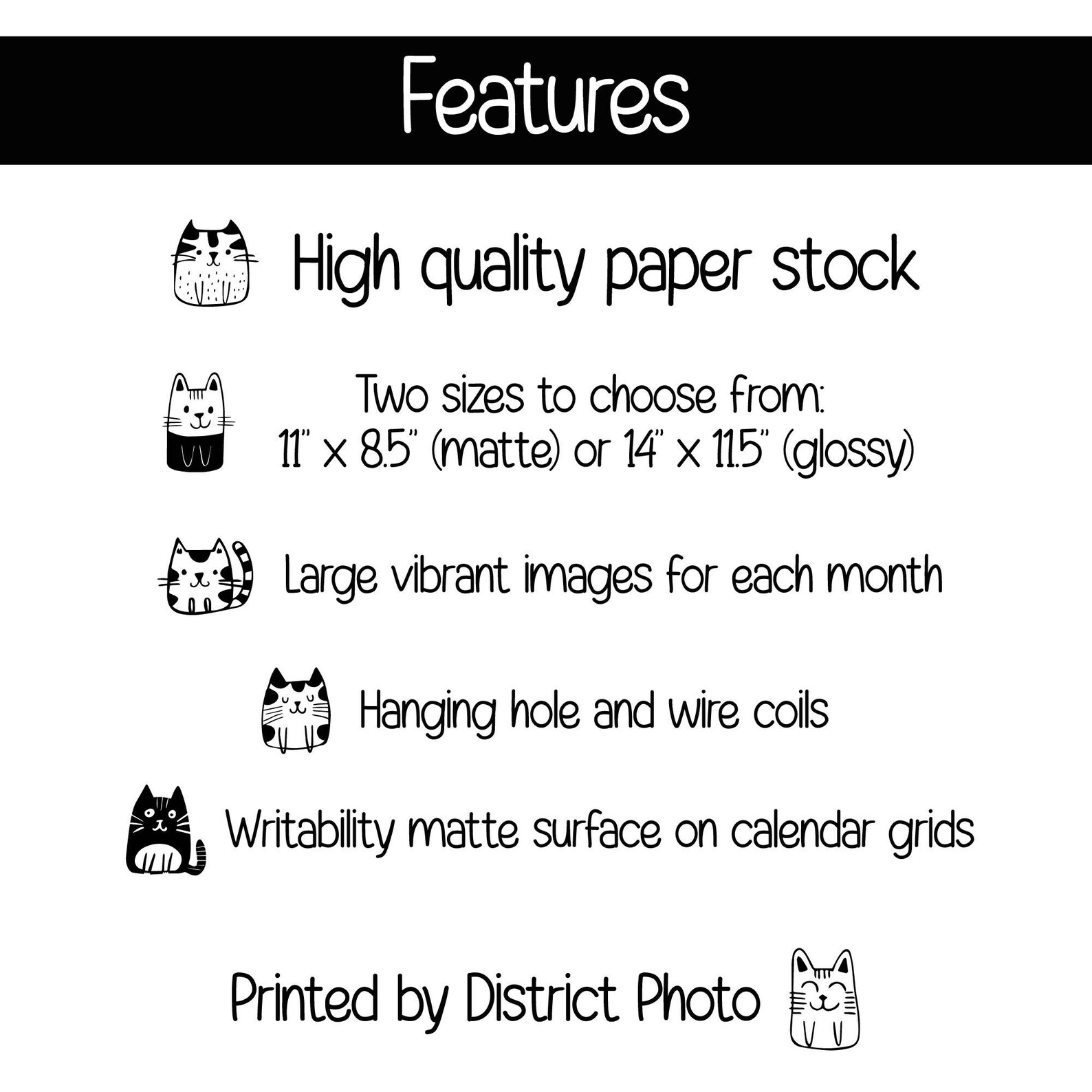 Cat Wall Calendar 2025, Cute Kitten Calendar for Cat Ladies Lovers ...