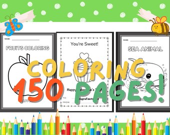 2000 Coloring Pages for Kids - Etsy