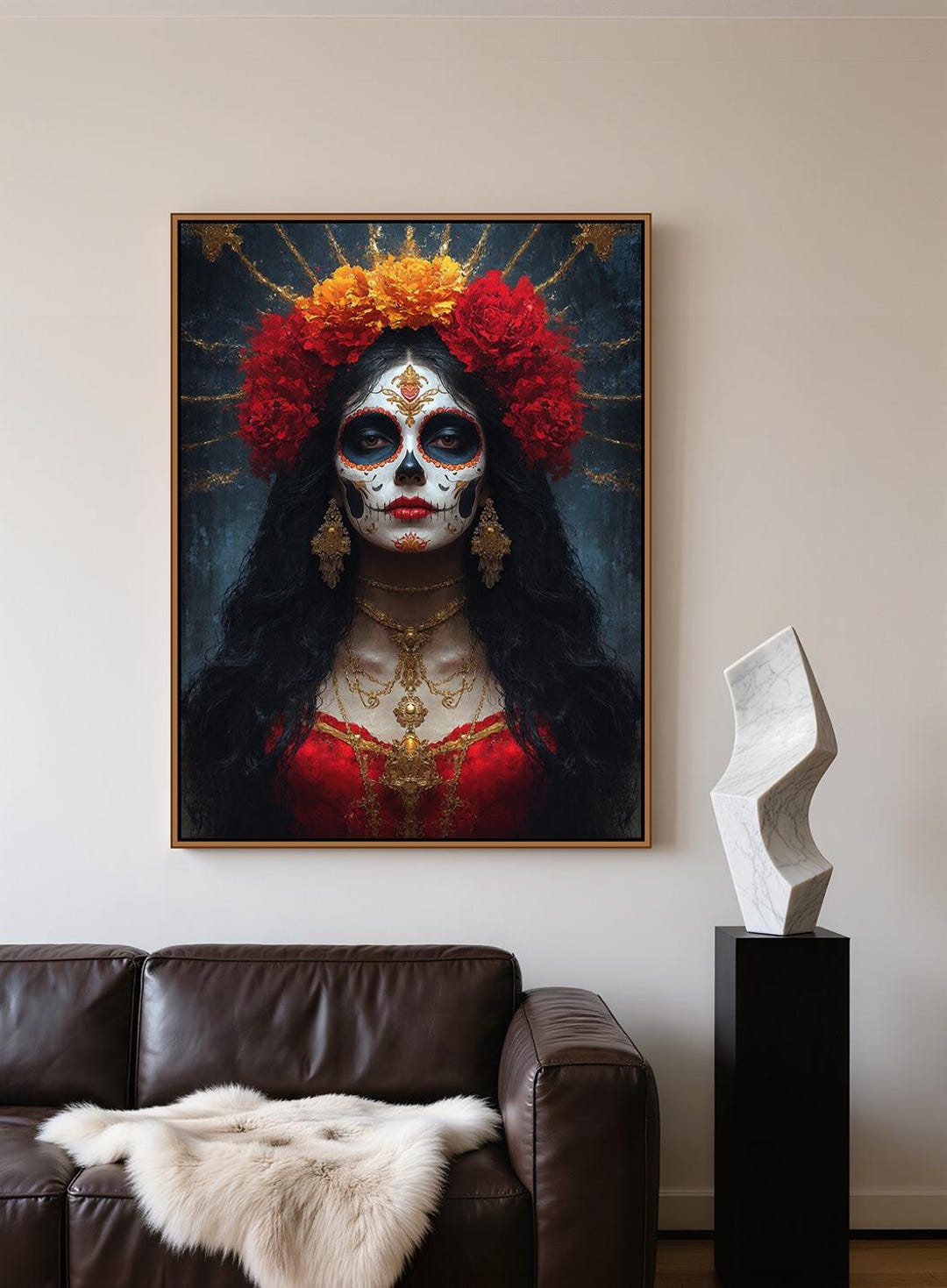 Dia De Muertos Day of the Dead Skull Mexico Modern Art Colorful ...