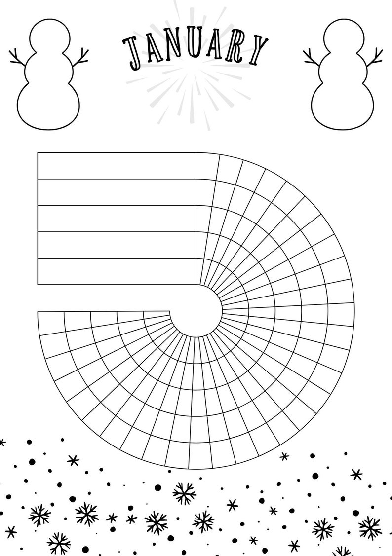 January Habit Tracker - Bullet Journal - Etsy