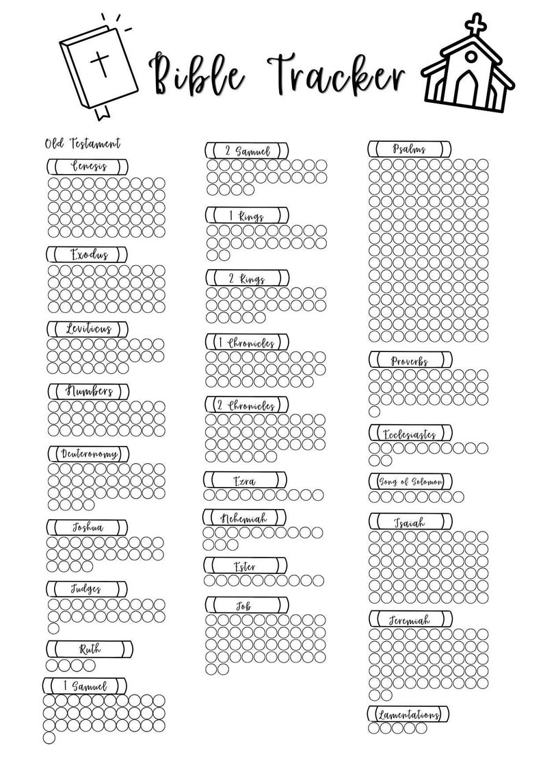 Bible Tracker - Etsy