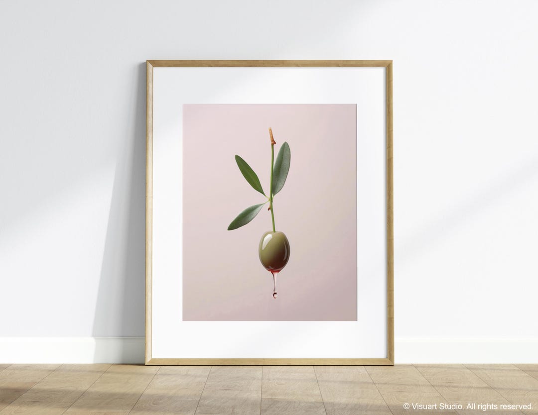 Dripping Olive Oil Print: Minimalist Kitchen Wall Art (digital Download ...