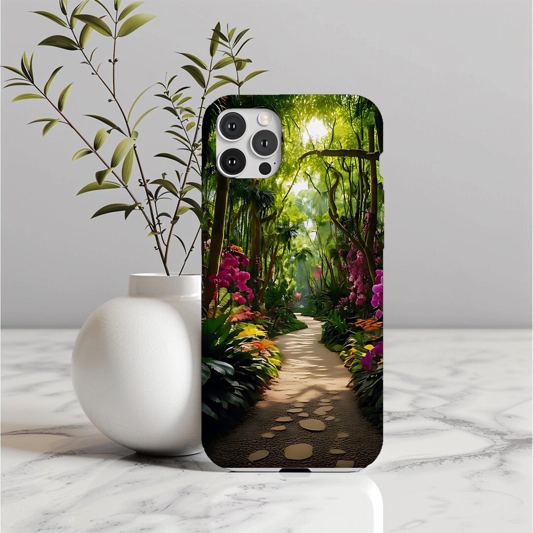 Orchid-lined Jungle Pathway, Mystical Orchid Haven in the Tropics ...