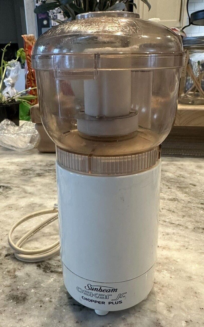 Sunbeam Oskar Jr CHOPPER PLUS Food Processor 14131 Base Bowl Lid Blade ...