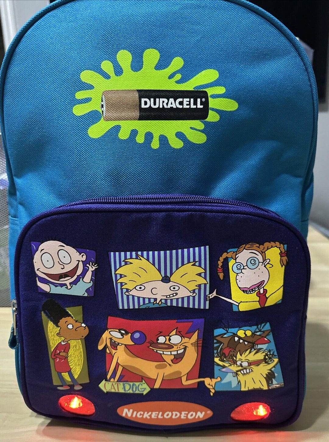 Nickelodeon Nicktoons Novelty Backpack Duracell Promo - RARE Lights ...