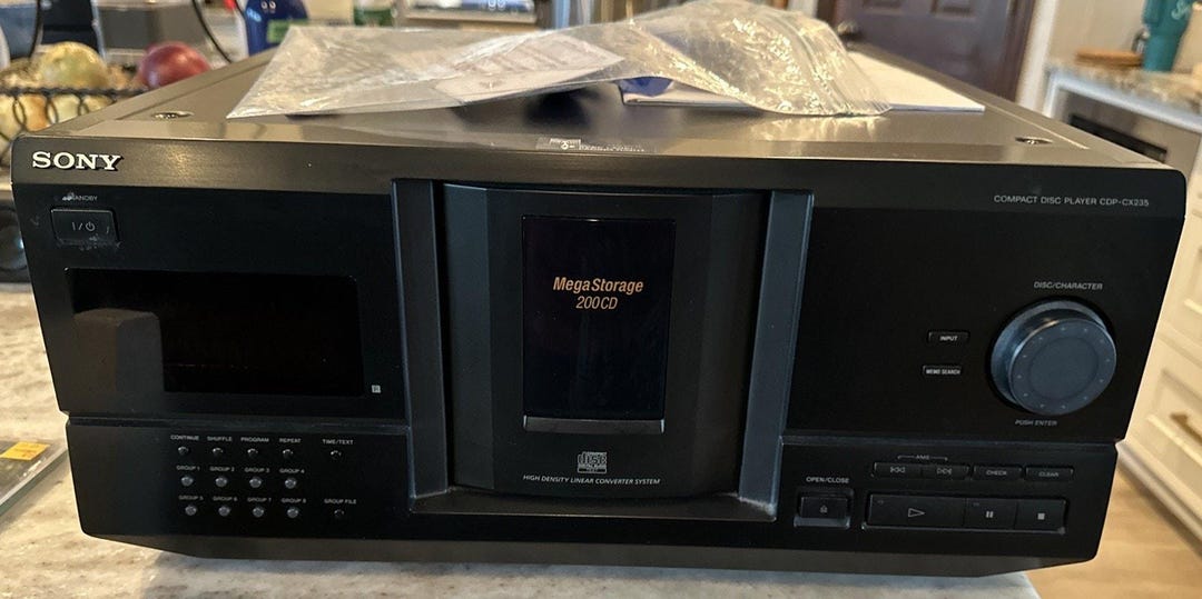 Sony CDP-CX235 Carousel Mega Storage 200 CD Changer Player - W/remote ...