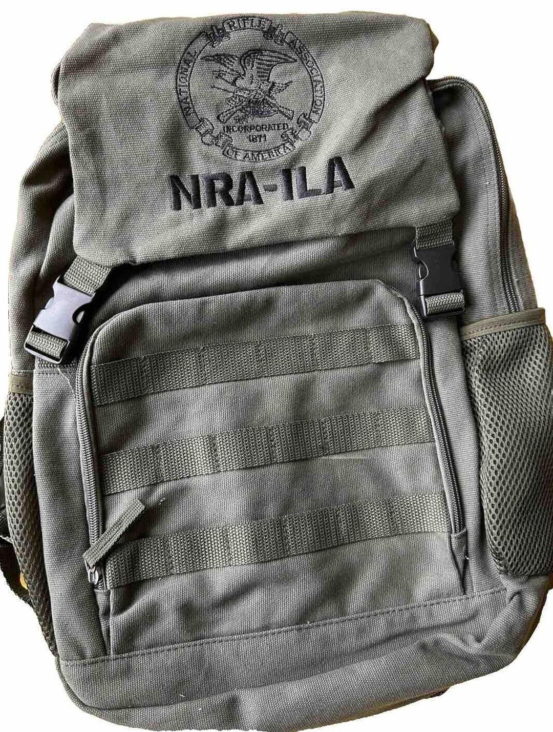NRA-ILA NRA Tactical Backpack Army Green Embroidered Eagle Logo 16x12x5 ...