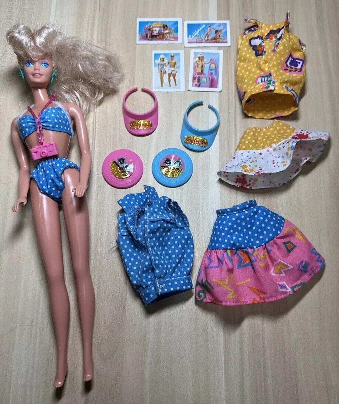 Vintage 1987 California Dream Barbie 4442 Blonde Hair Mattel Outfit Accessories - Etsy