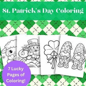 St. Patrick’s Day Coloring Pages for Kids | 7 Printable Lucky Coloring ...