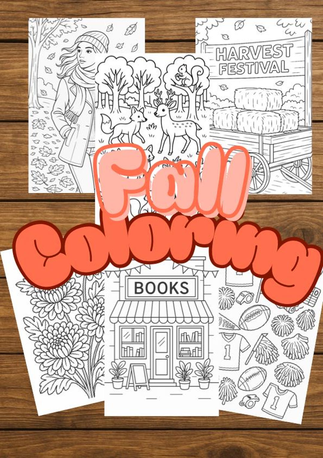 Fall Coloring for Kids, Fall Coloring for Adults, Family Fall Coloring ...
