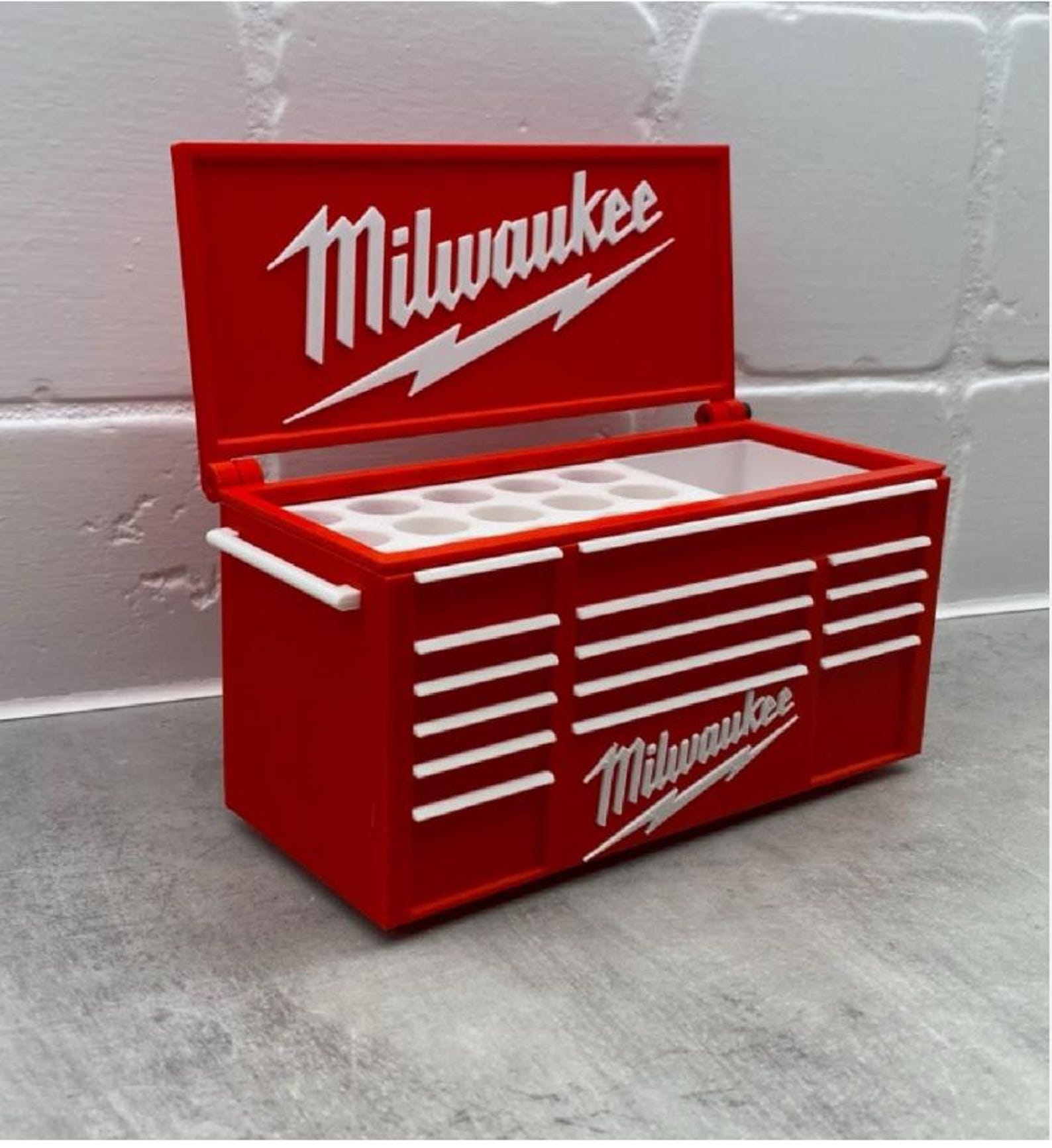 Toolbox Business Card and Pen Holder – Mini Tool Chest Desk Organizer – Perfect Gift for ...