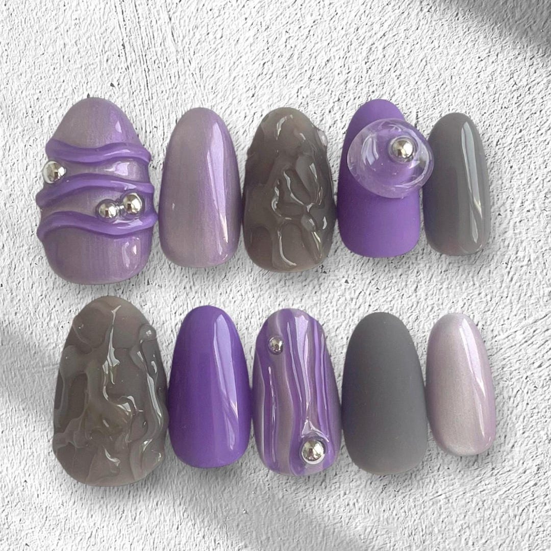 Clear Mochi, Press on Nails: Japanese Nail Art, Reusable Nails - Etsy