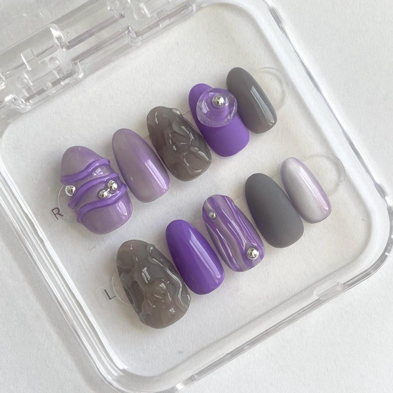 Clear Mochi, Press on Nails: Japanese Nail Art, Reusable Nails - Etsy