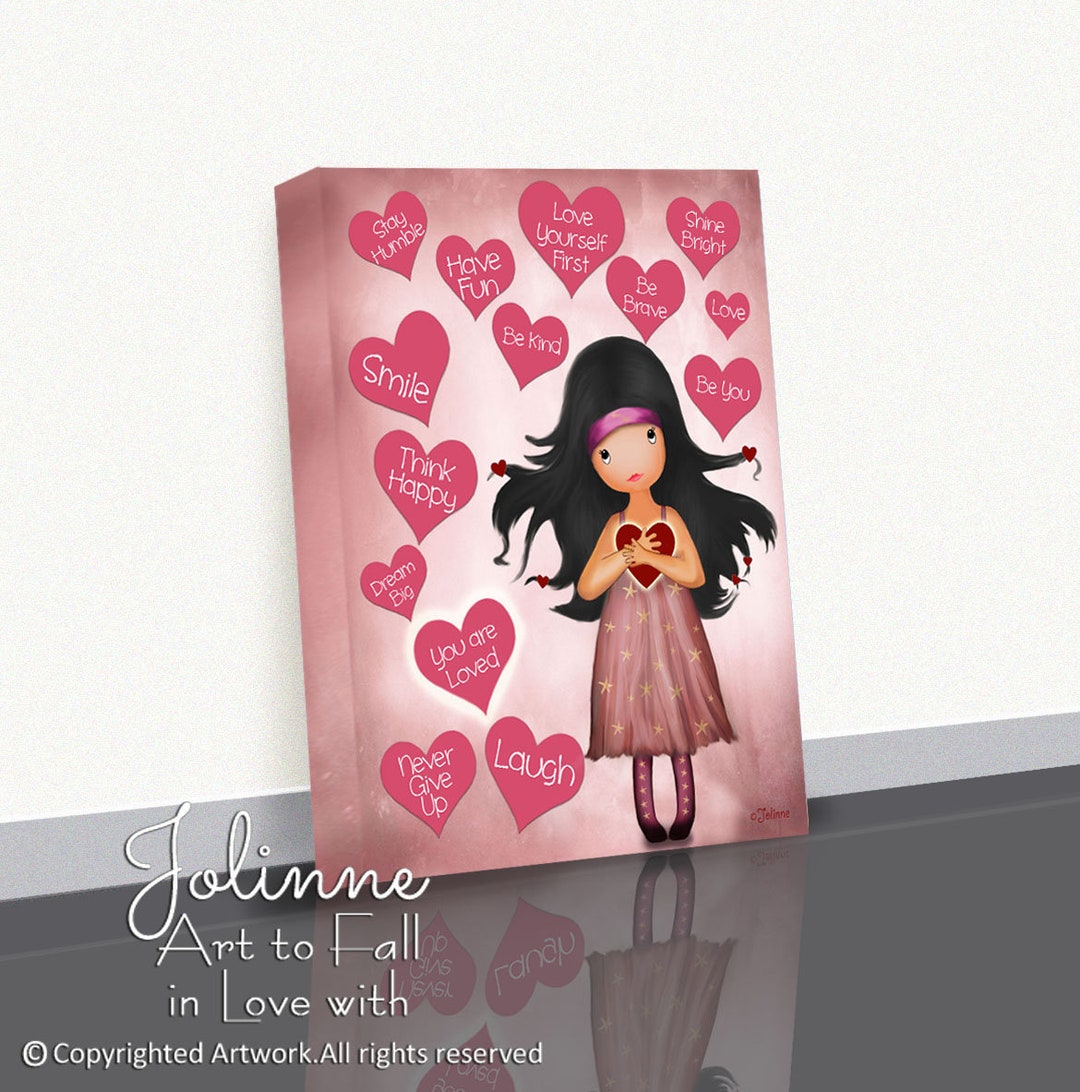 Love Words Girls Wall Art,canvas Print for Kids Bedroom,girls Room ...