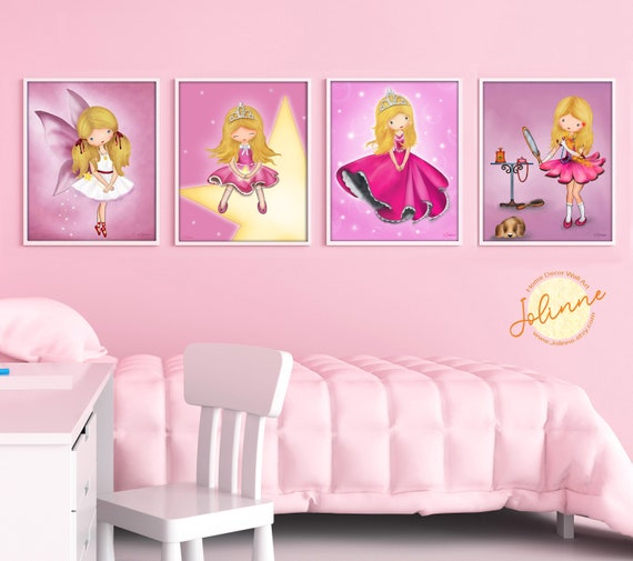 Girl Bedroom Artwall Art Girl Roomgirl Room Decornursery | Etsy