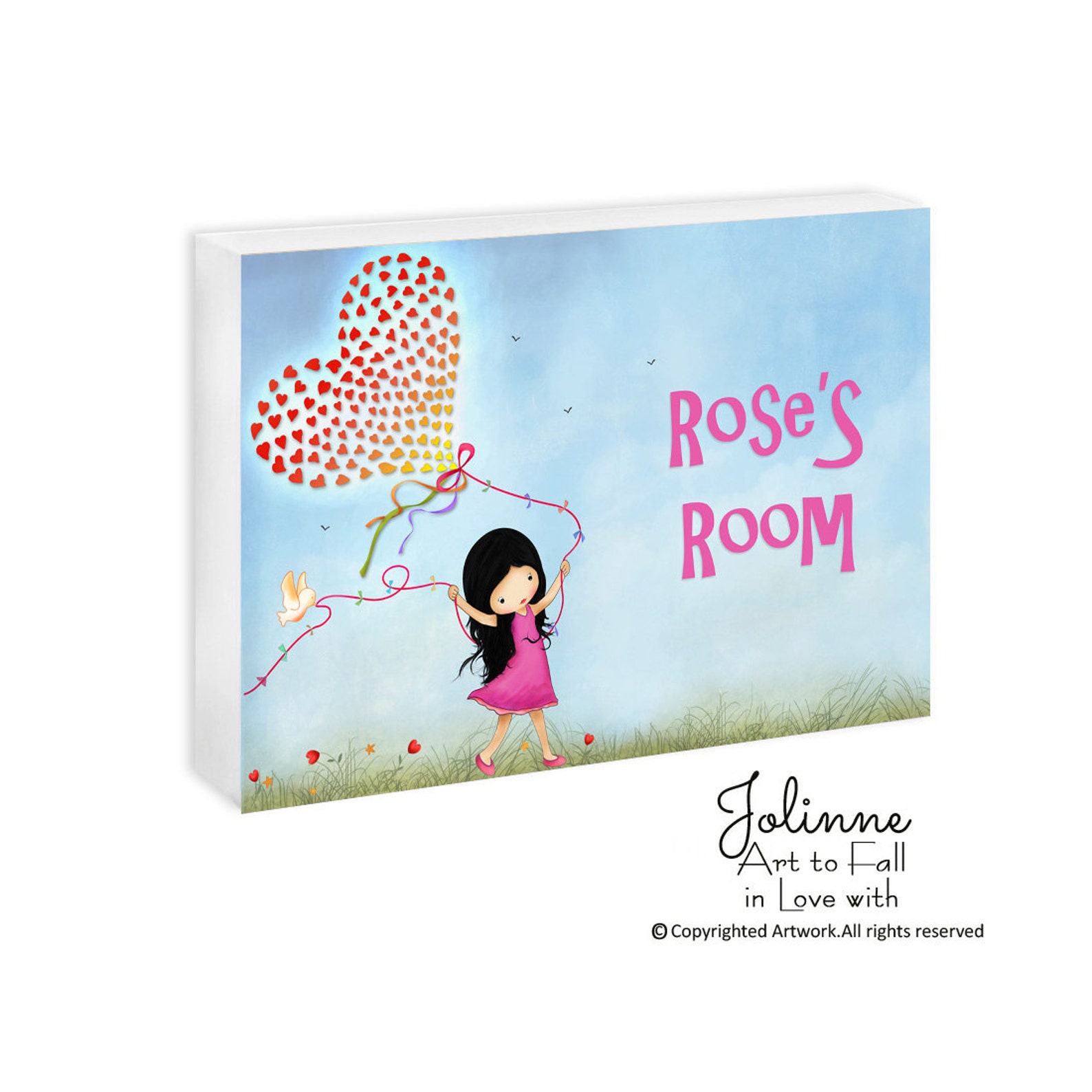 Personalized Baby Girl Room Sign, Dark Skin Girl Art - Etsy