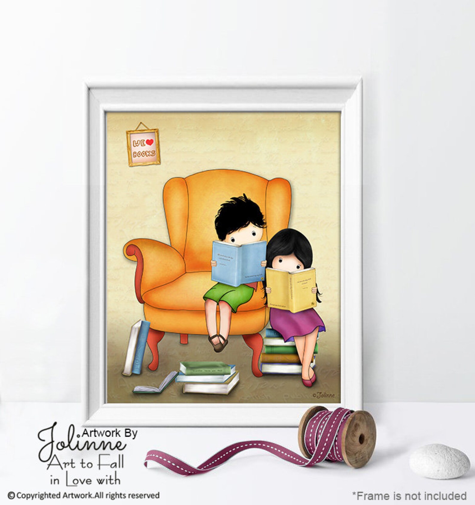Reading is Cool Kids Wall Art Posterchildren Library | Etsy