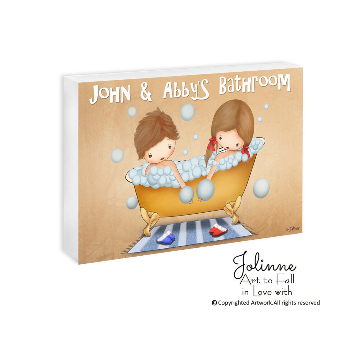 Kids Bathroom Door Sign, Personalized Bath Door Sign, Door Hanger ...