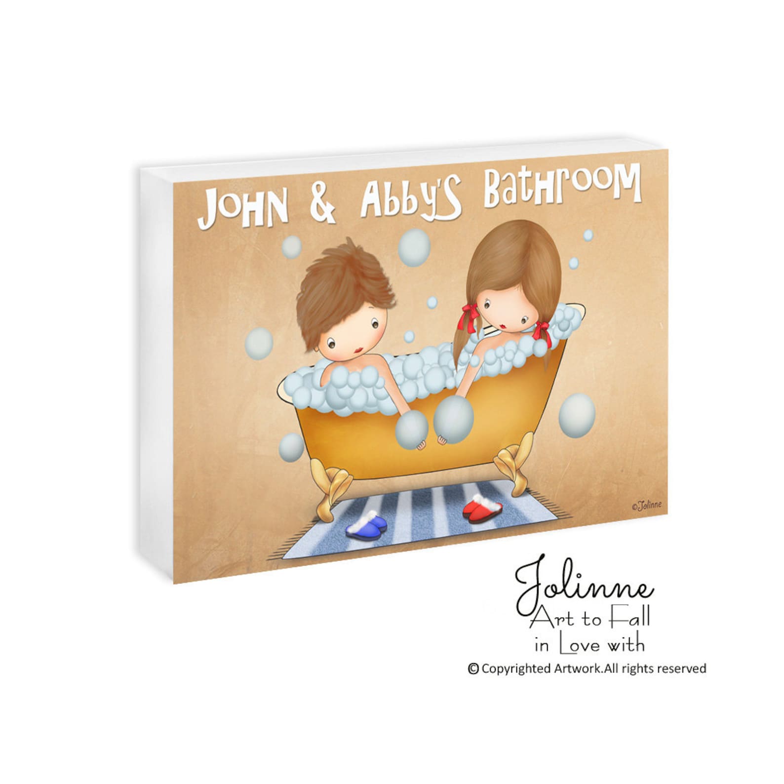 Kids Bathroom Door Sign, Personalized Bath Door Sign, Door Hanger ...