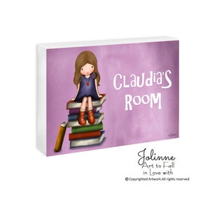 Book Lover Wall Art,reading Books Door Sign,reading Corner Sign,custom ...