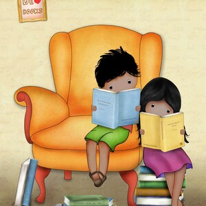 Book Corner Child Room,book Corner Boy Print Nursery,book Lover Wall ...