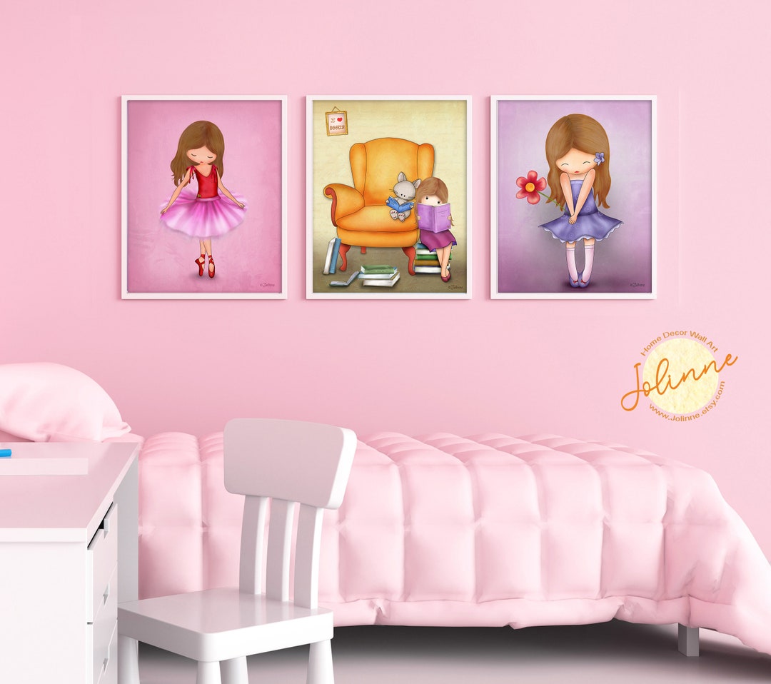 Set of 3 Posters for Girls Room,girl Bedroom Art,toddler Girl Room ...