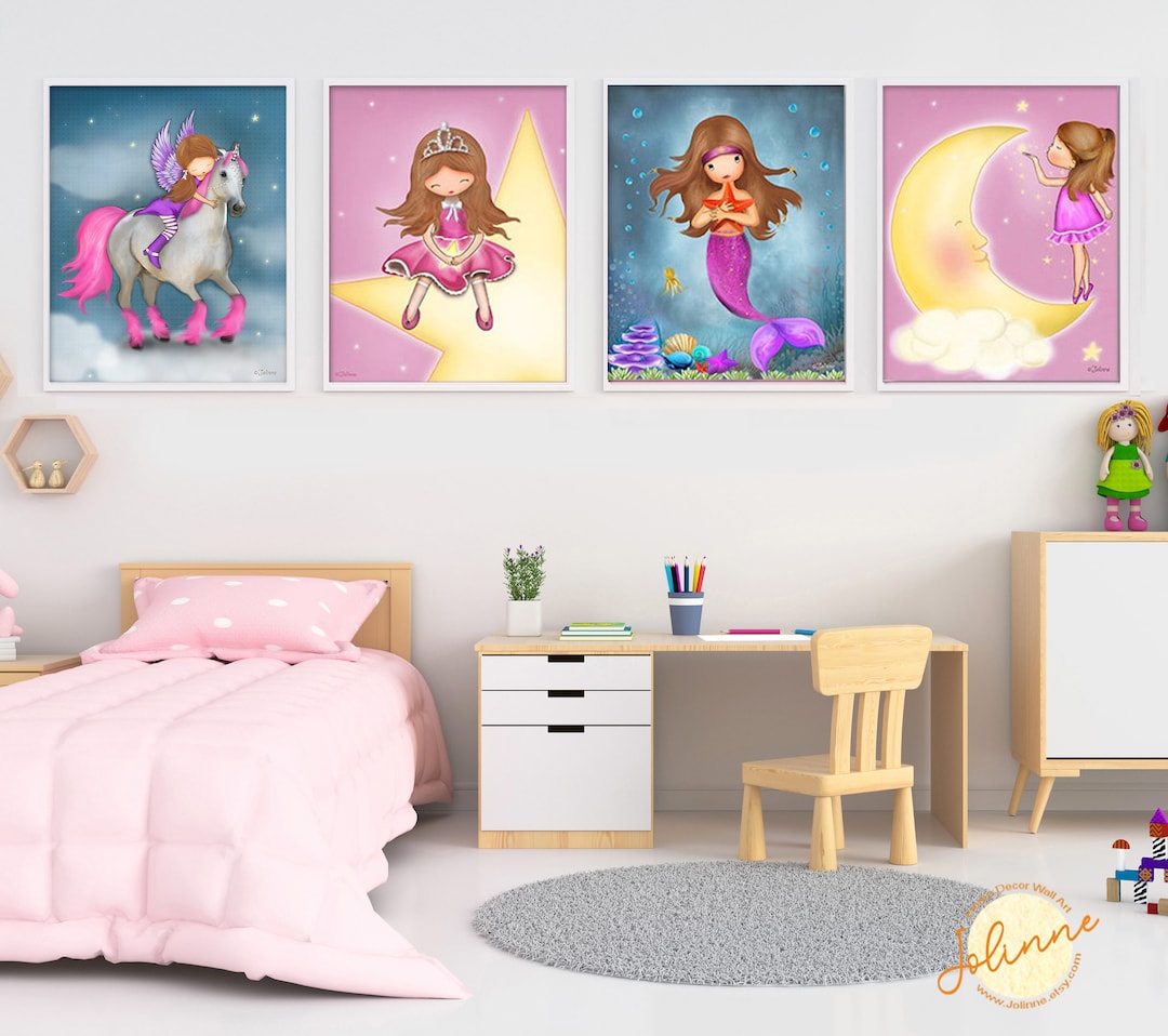 Girls Room Decor,girls Room Prints Set,set of 4 Posters for Girls Room ...