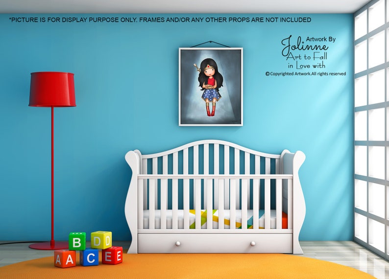 Wonder Woman Girls Posterkids Room Decorationwonder Woman - Etsy