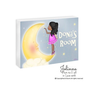 Custom Kid Door Sign Moon,personalized Name Plaque,wall Decoration Baby ...