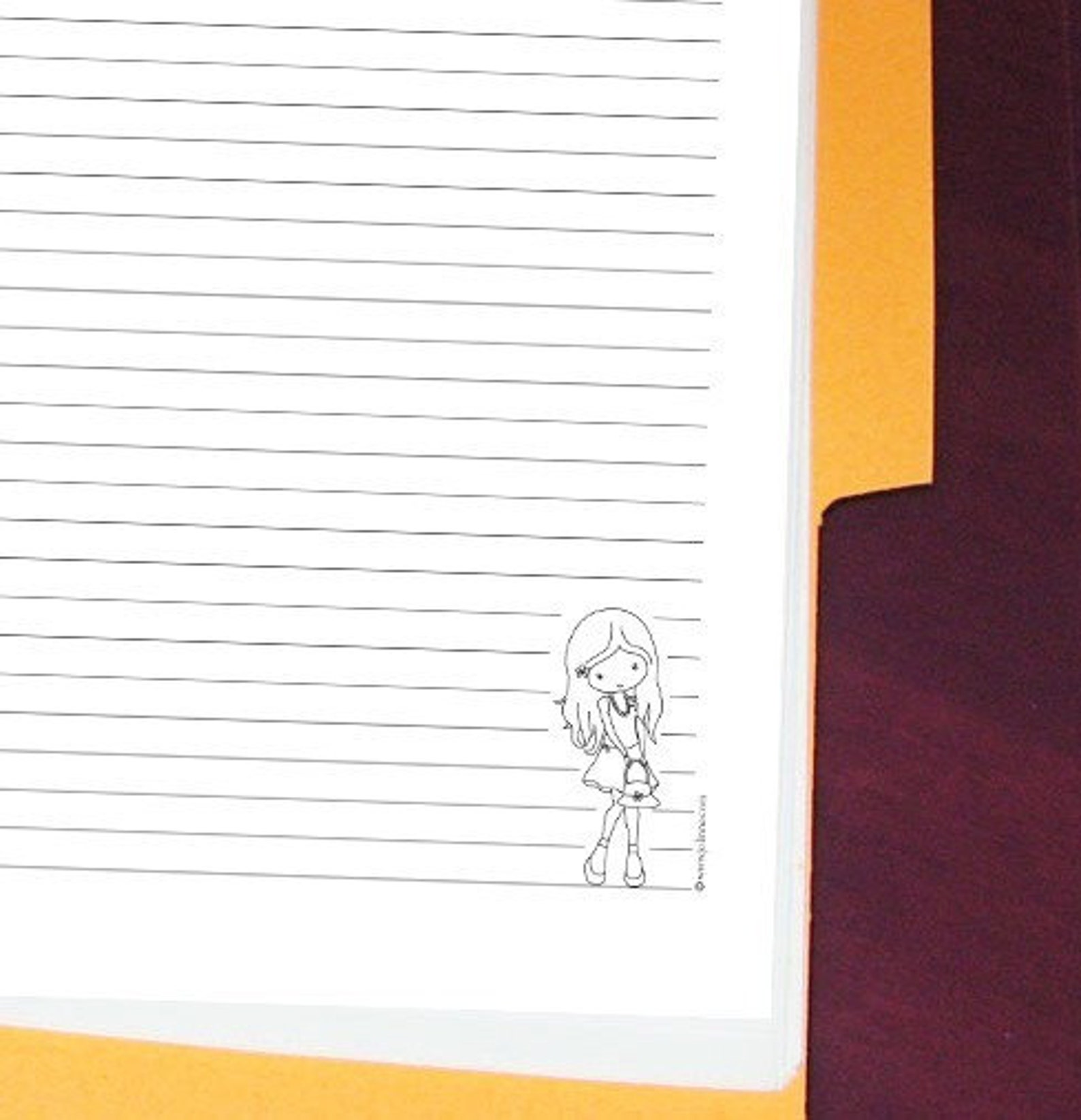 Printable Papers Binder Filler Set Downloadable File for | Etsy