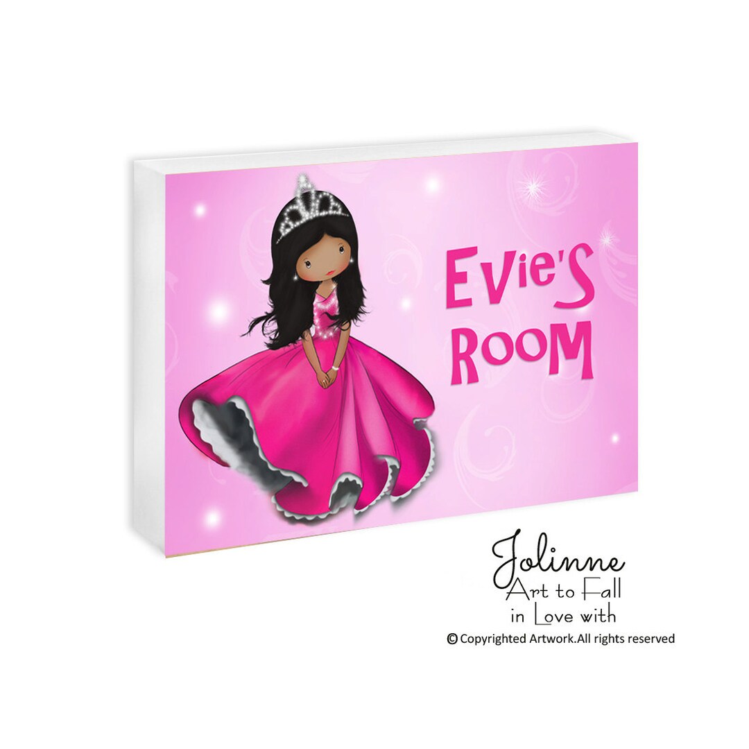 Princess Girl Wall Art Sign,personalized Princess Room Decor,princess ...