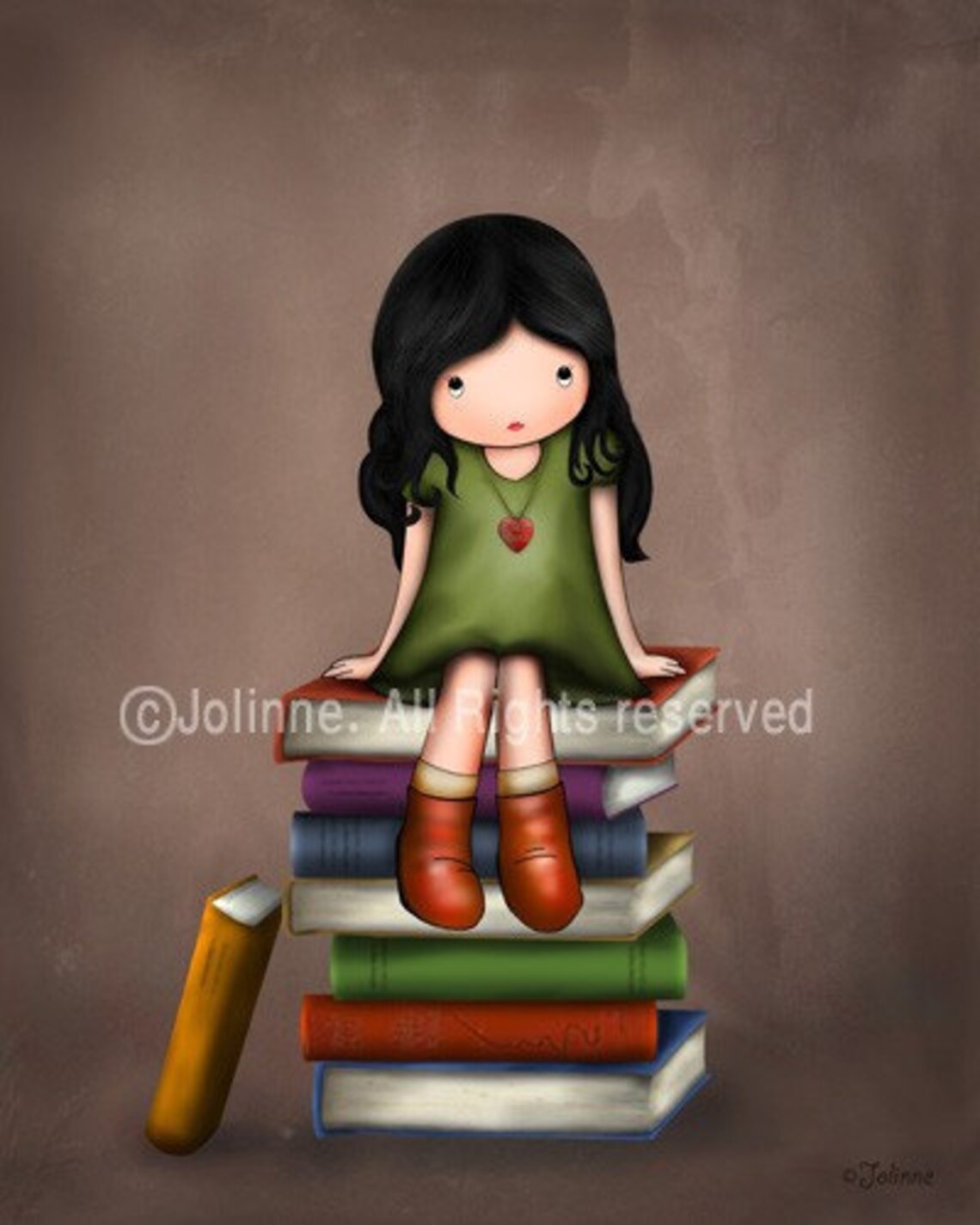 Girl Reading Books Picturechild Reading Posterreading - Etsy