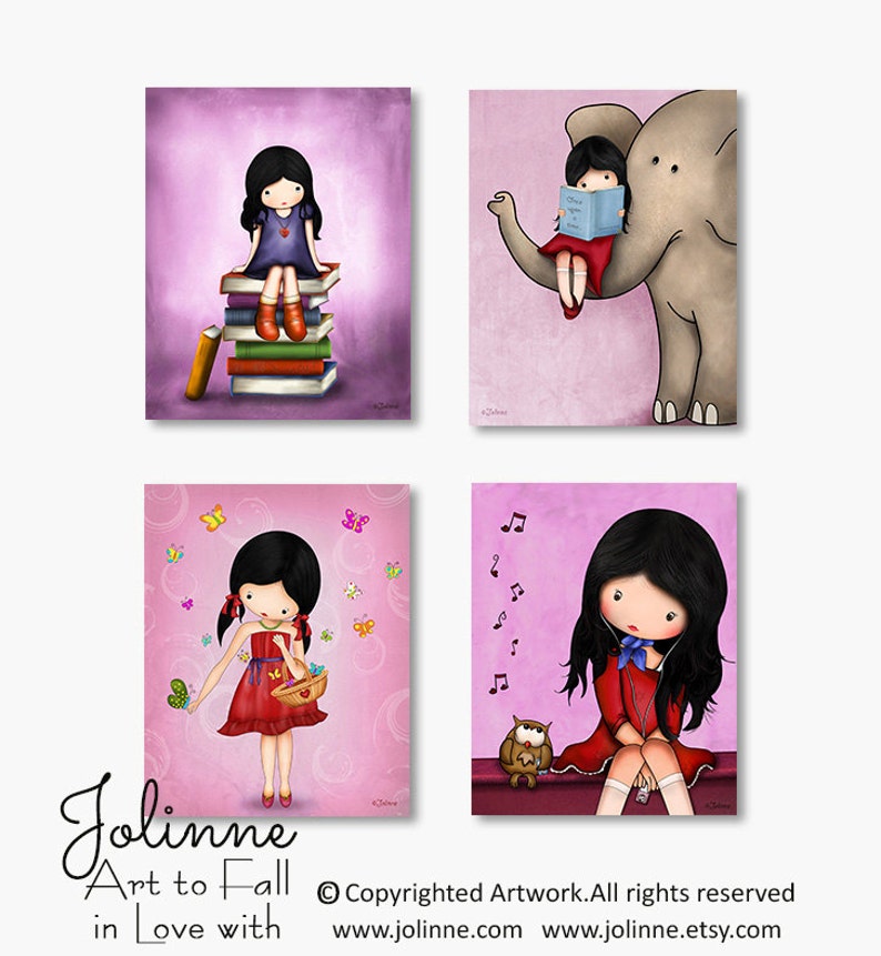 Set of 4 Wall Posters for Girls Roomgirls Room Wall Art - Etsy Australia