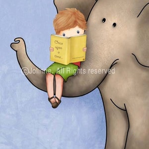 Boys Room, Elephant Wall Art, Nursery Room Decor, Kids Art Prints, Blue ...
