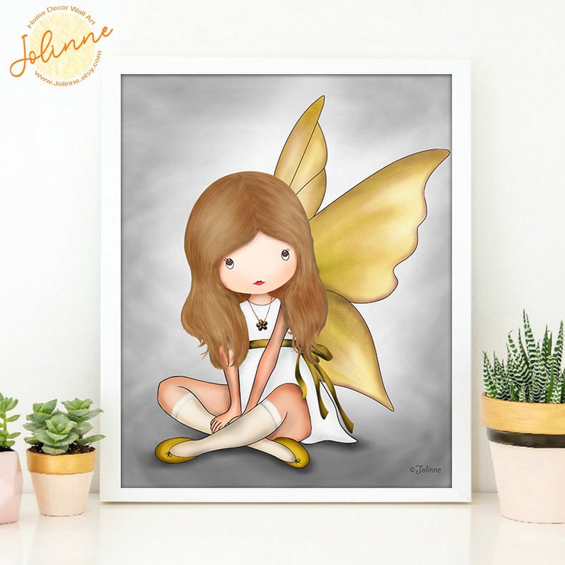 Little Girl Angel Room Artposter Print Baby Angelangel | Etsy