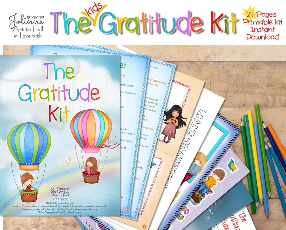 Gratitude Kit for Kidsactivity Kit for Kidprintable Kit for - Etsy