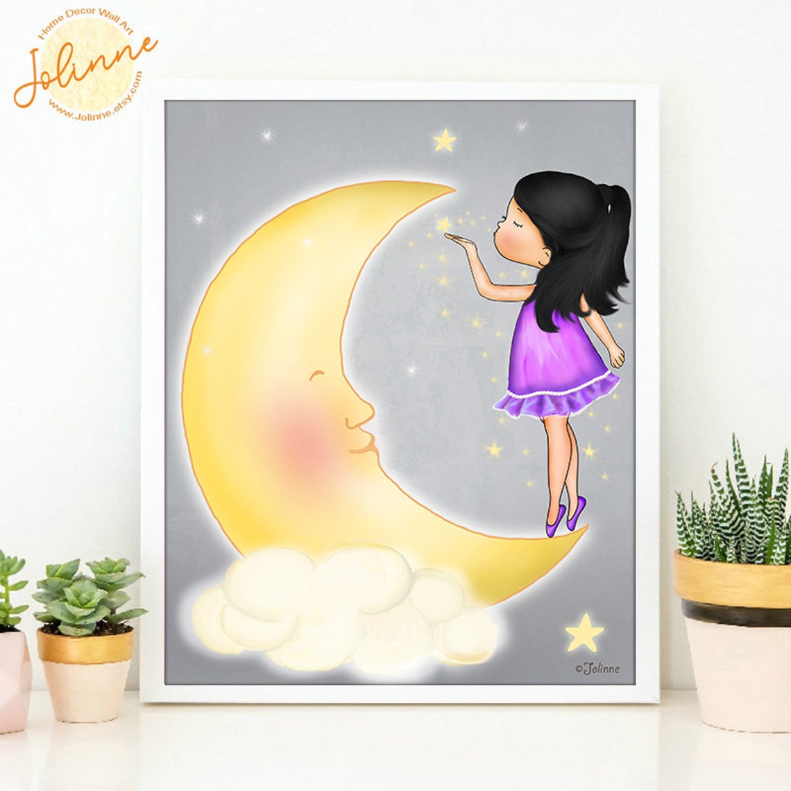 Set of 4 Posters for Girls Roomgrey Purple Girls Bedroom Wall - Etsy