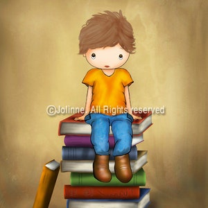 Boys Room Poster,reading Books Art for Boys Room,books Wall Art,boy ...