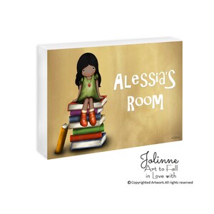 Book Lover Wall Art,reading Books Door Sign,reading Corner Sign,custom ...