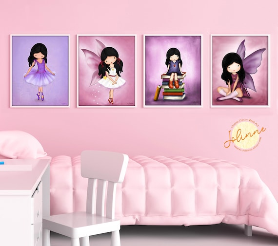 Girls Room Wall Art Decor Decoration for Girl Bedroom Pink - Etsy