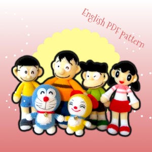 Doraemon Crochet Pattern PDF: Anime Amigurumi Doll Tutorial (digital ...