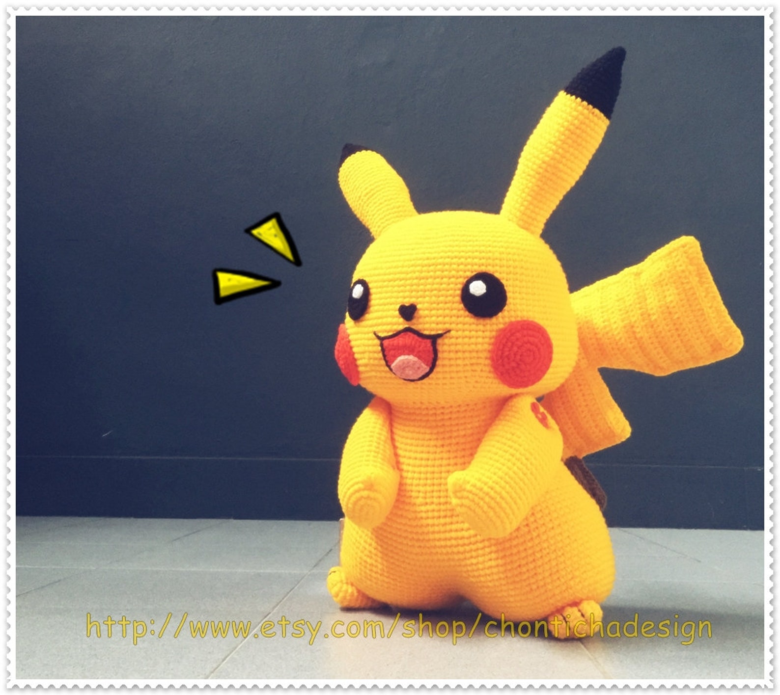 Pikachu 22 Inches PDF Amigurumi Crochet Pattern - Etsy UK