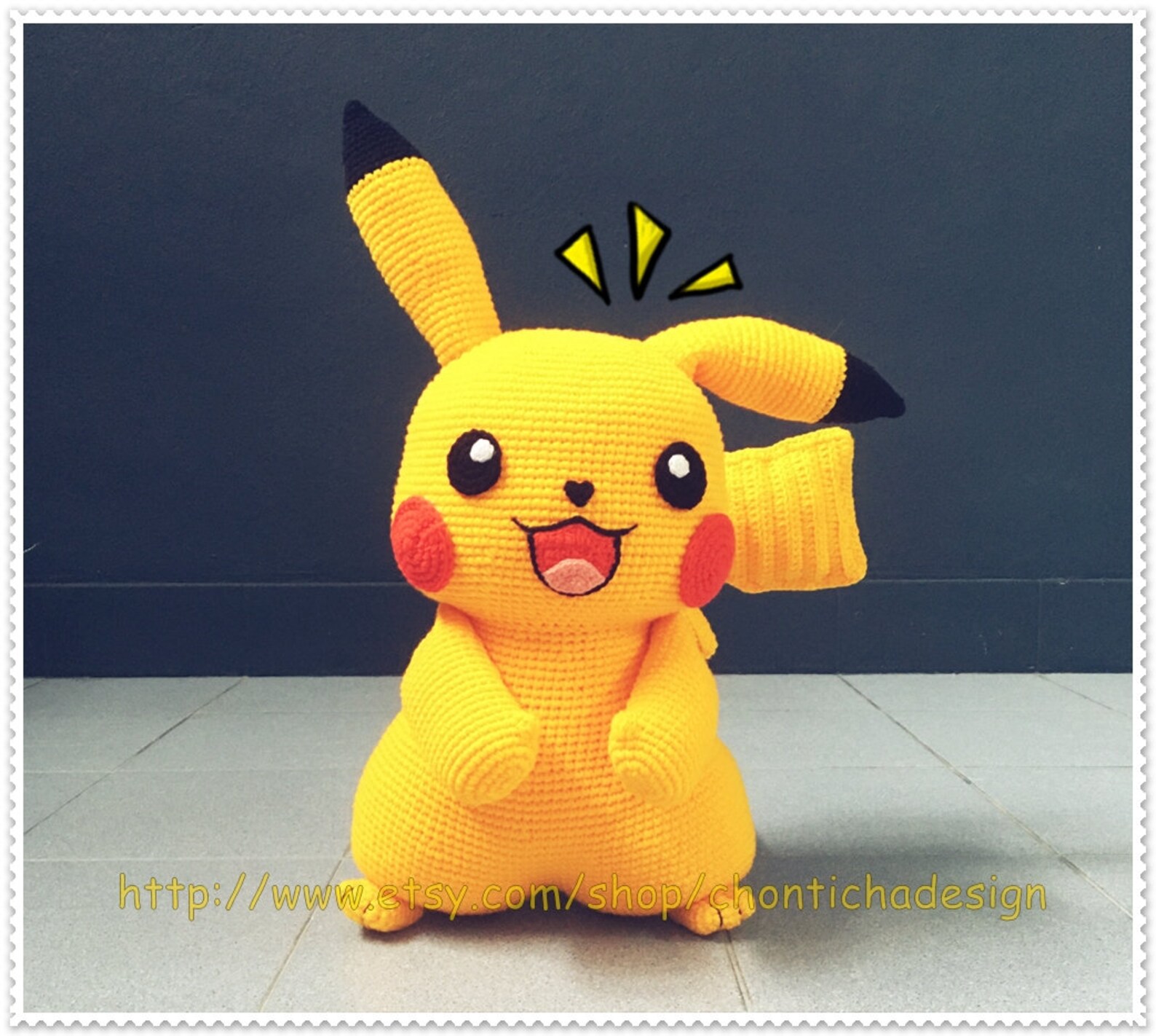 Pikachu 22 Inches PDF Amigurumi Crochet Pattern - Etsy UK