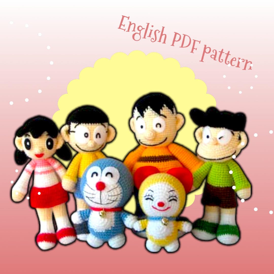 Doraemon Crochet Pattern PDF: Anime Amigurumi Doll Tutorial (digital ...
