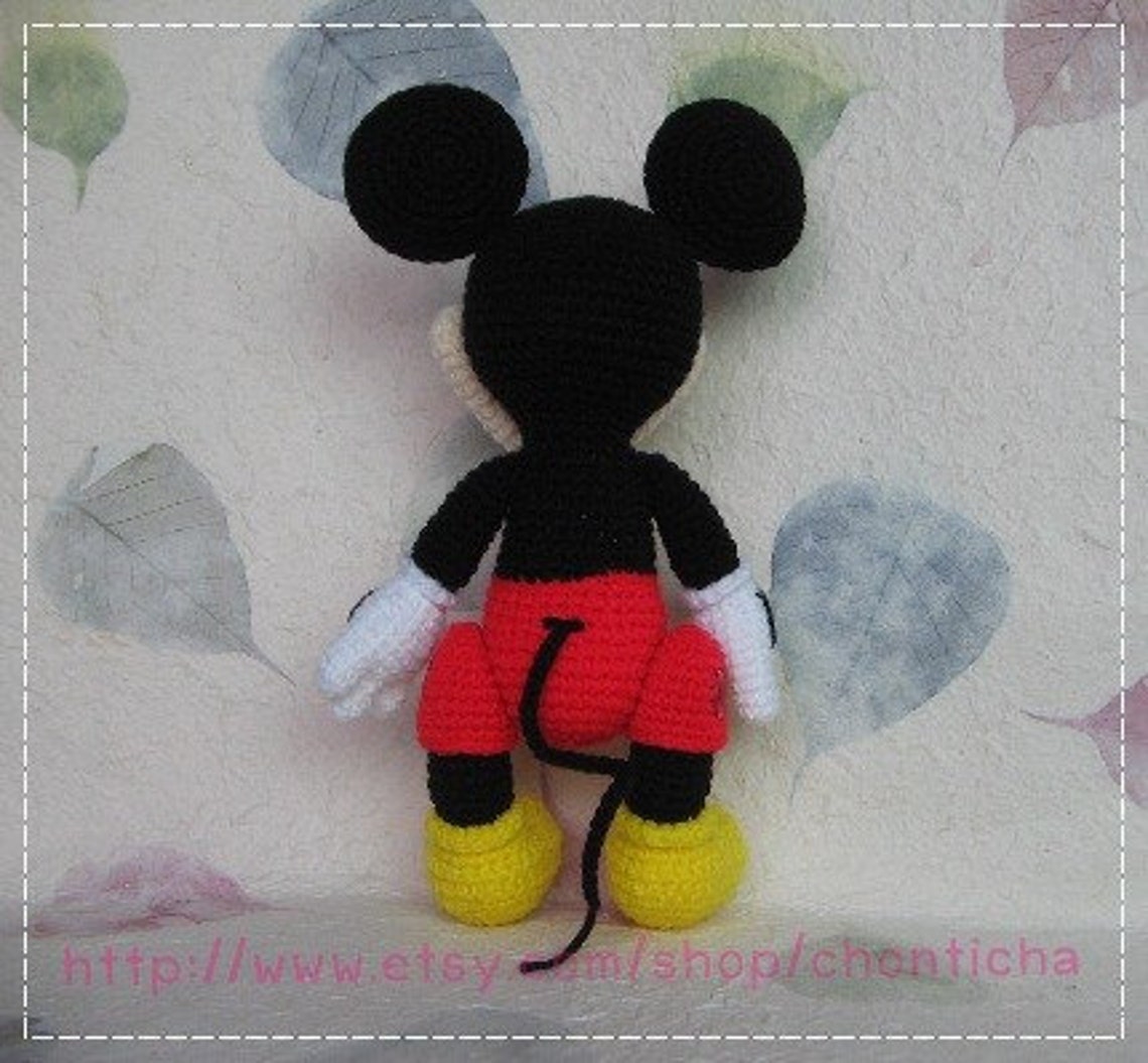 Mickey Mouse 10 Inches PDF Amigurumi Crochet Pattern - Etsy