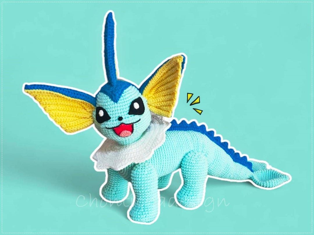 Vaporeon 12 Inches PDF Amigurumi Crochet Pattern - Etsy