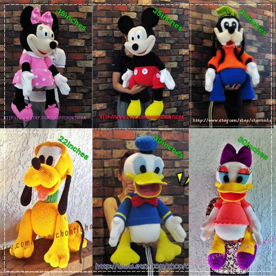 Mickey Mouse and the Gang (6patterns) - Amigurumi Crochet Pattern - Etsy UK