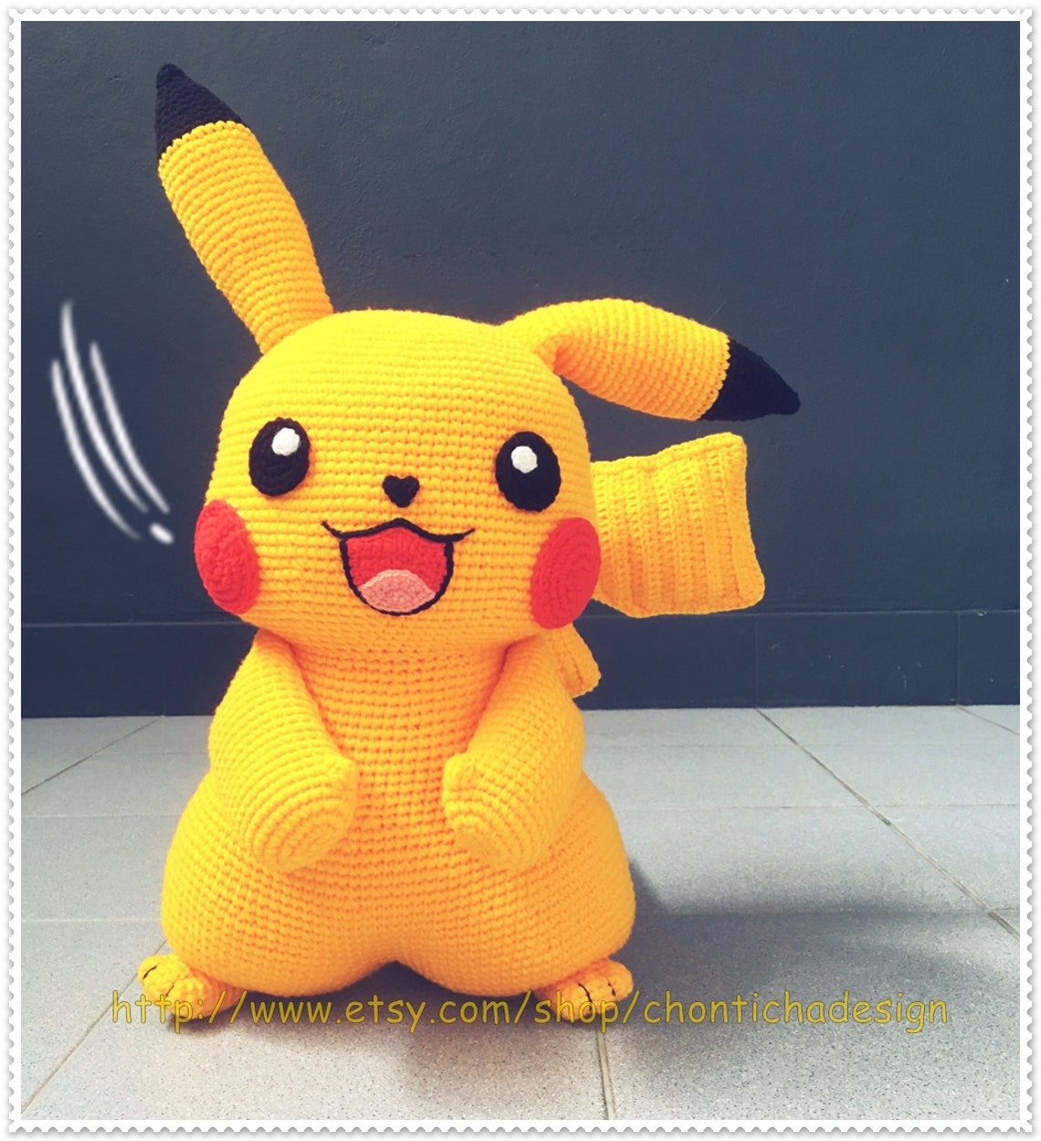 Pikachu 22 Inches PDF Amigurumi Crochet Pattern - Etsy UK