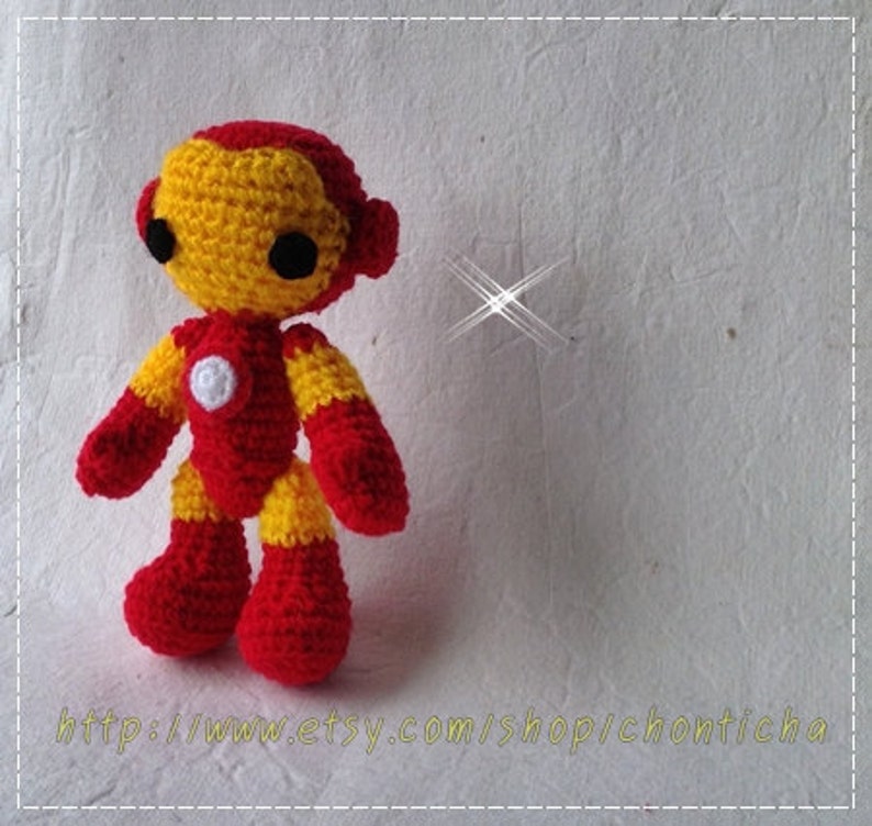 Iron Man 6 Inches PDF Amigurumi Crochet Pattern - Etsy