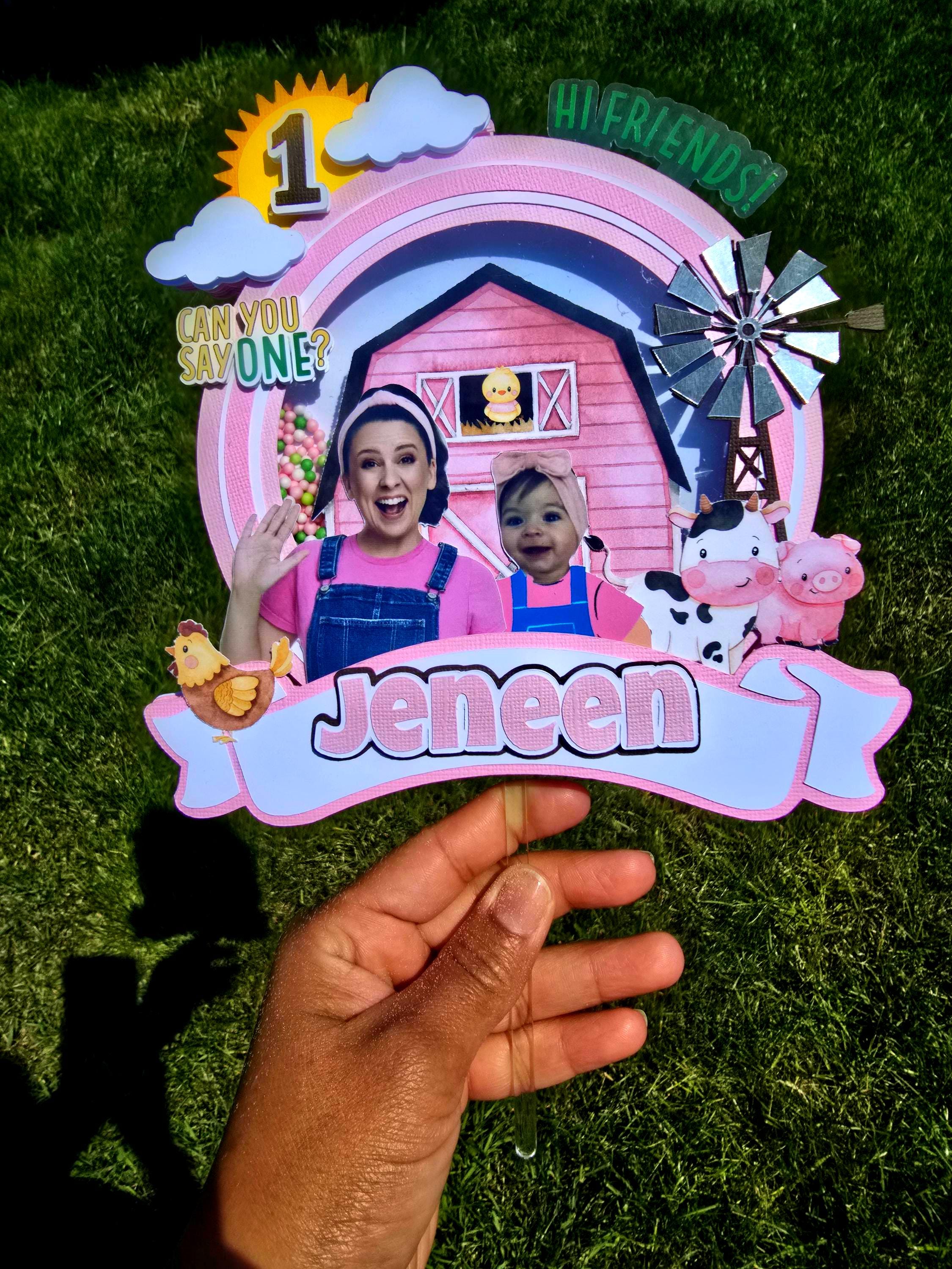 Hi Friends Cake Topper, Ms. Rachel Farm Cake Topper, Farm Shaker Cake ...